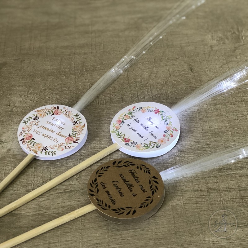 Bâton Vent luminescent fibre personnalisé