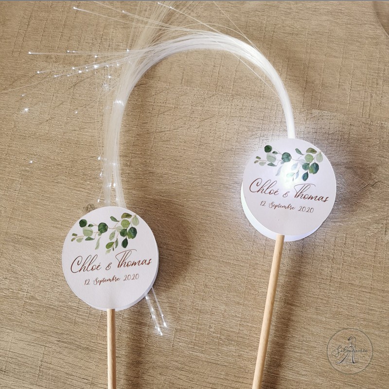 Bâton Vent luminescent fibre personnalisé